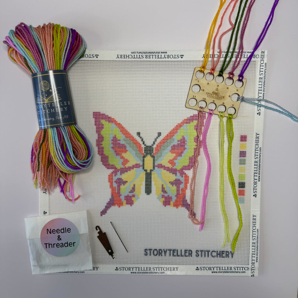 Butterfly — Modern Needlepoint Kit (Small Design) – Storyteller Stitchery