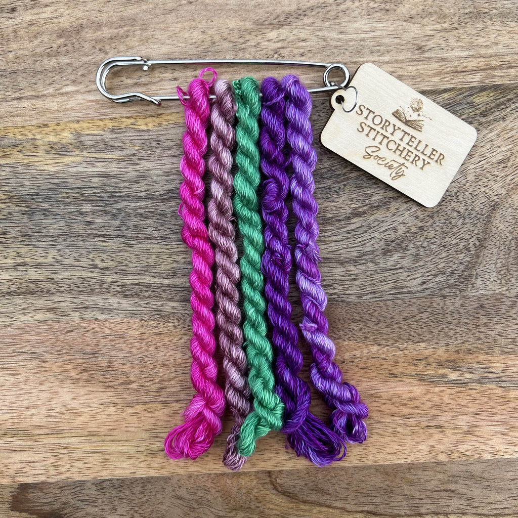 Emma – Hand-Dyed Silk Embroidery Thread Set Inspired by Jane Austen – Storyteller Stitchery
