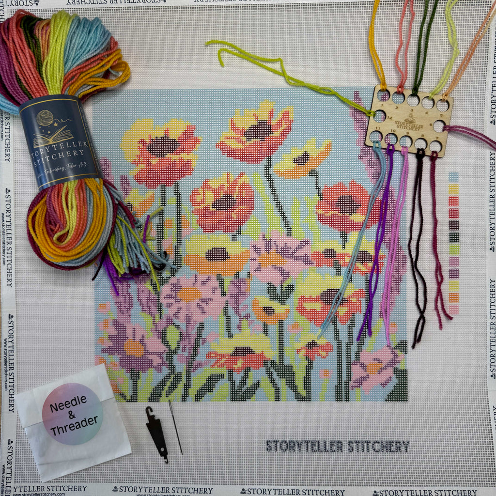 Wildflowers — Modern Needlepoint Kit (Large Design) – Storyteller Stitchery