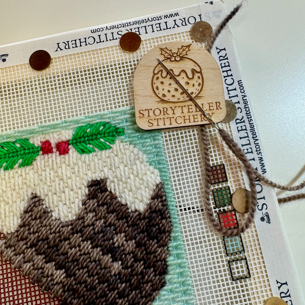 Christmas Pudding Needle Minder | Festive Magnetic Needle Keeper ...